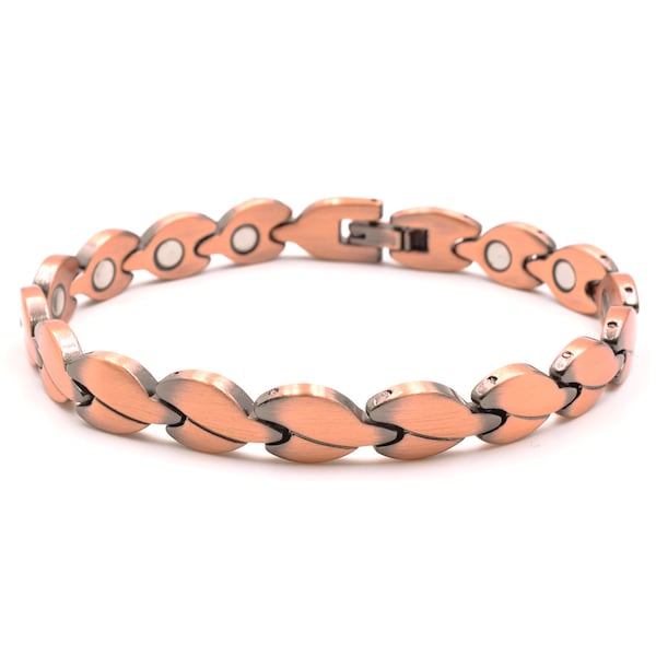 Copper Leaf Bracelet - Etsy