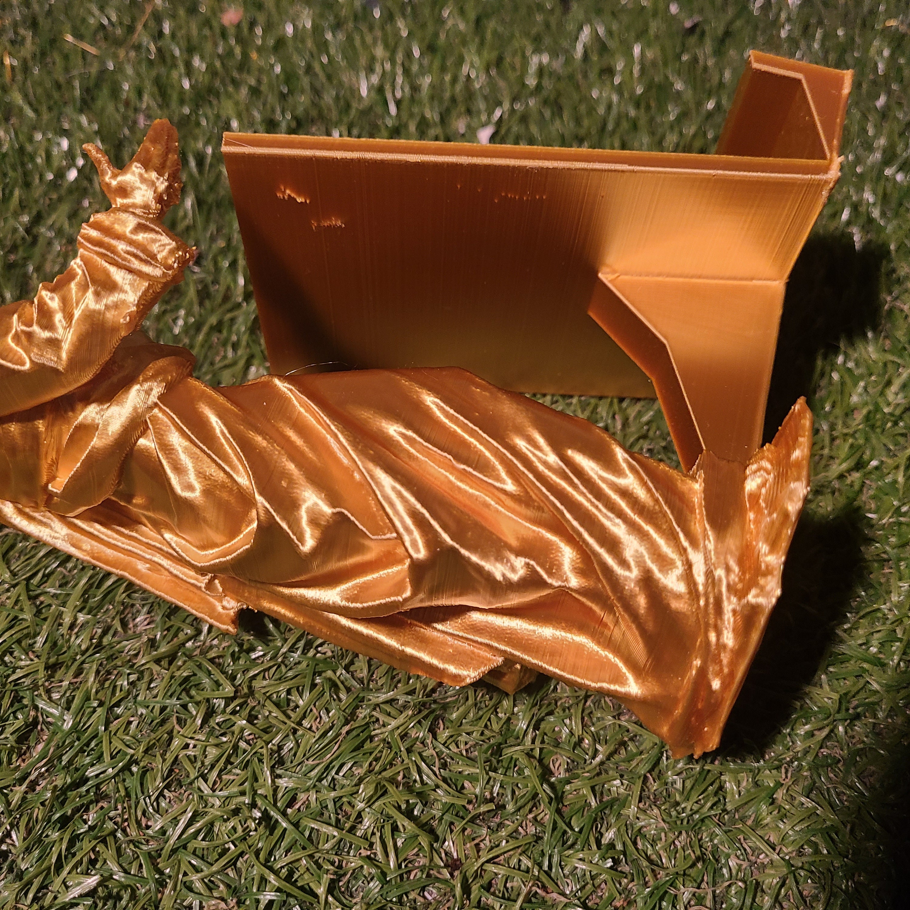3D Printed Jesus Christ Phone Stand, Silk Gold PLA, Religious Gift - Etsy