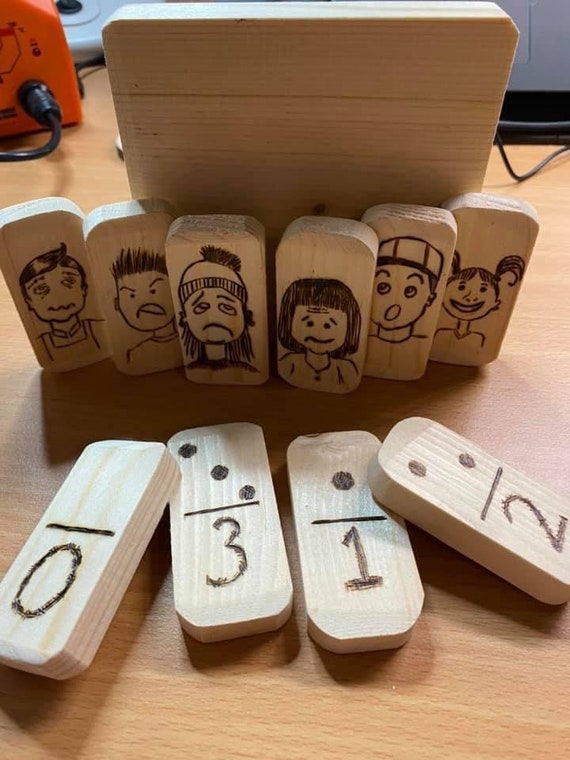 Childrens Wood Toy Blocks Sensory and Emotional Numeracy - Etsy