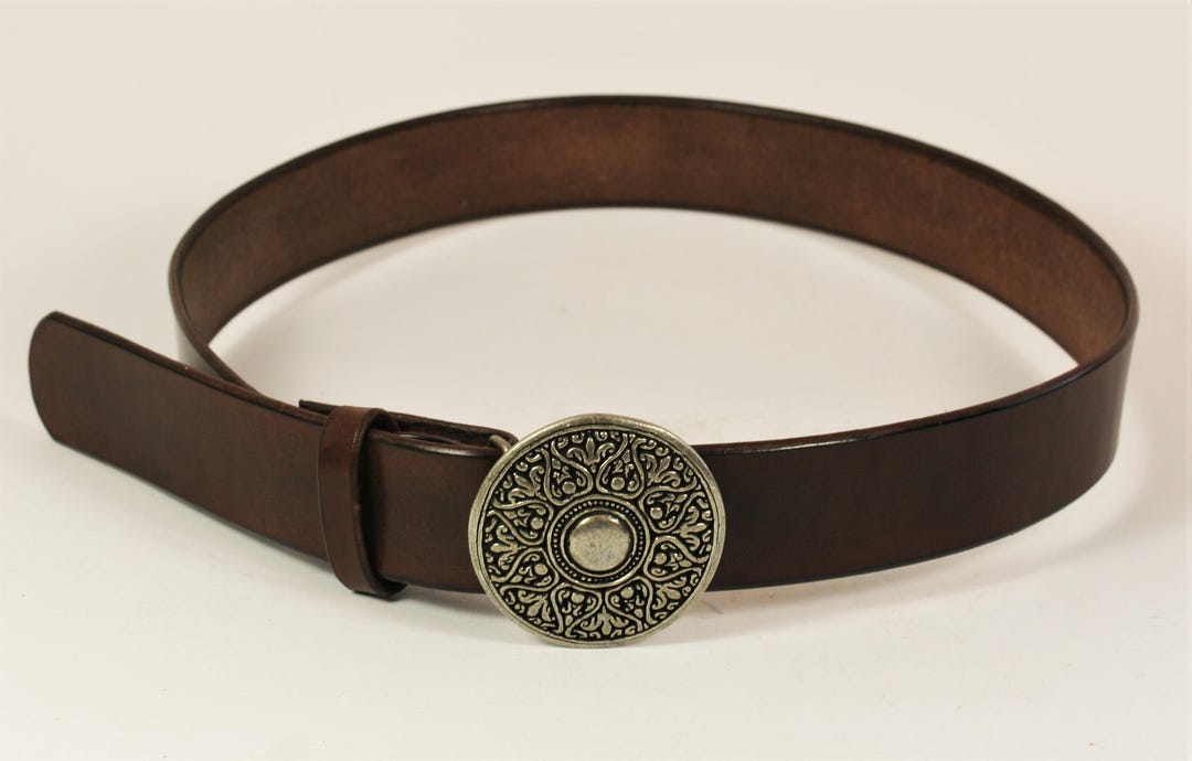 Men's Change Belt Buckle Viking Leather Brown Belt 132 Cm W4cm Everyday ...