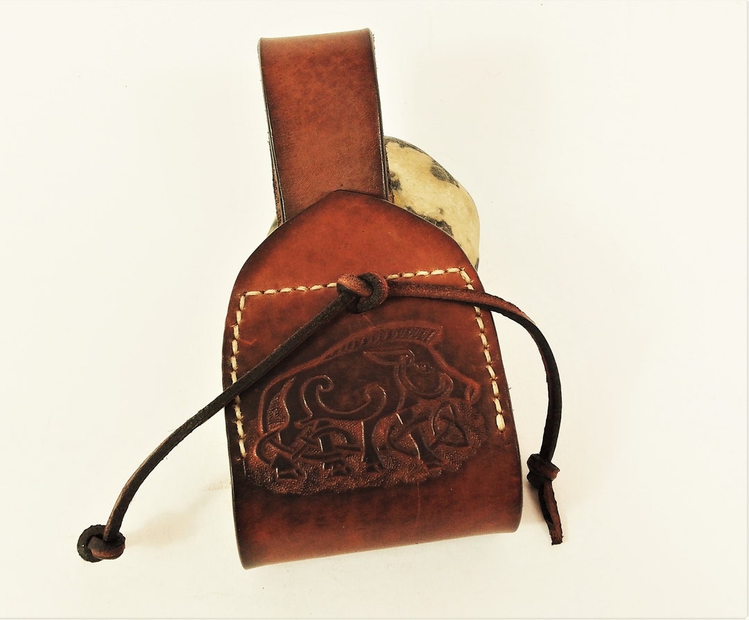 Money Bag Viking Bag Leather Brown BORSTI Hand Sewn Coin Purse UNIQUE ...