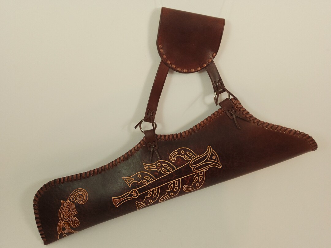 Quiver Arrow Quiver Side Quiver Leather Brown Motif Embossed Viking ...