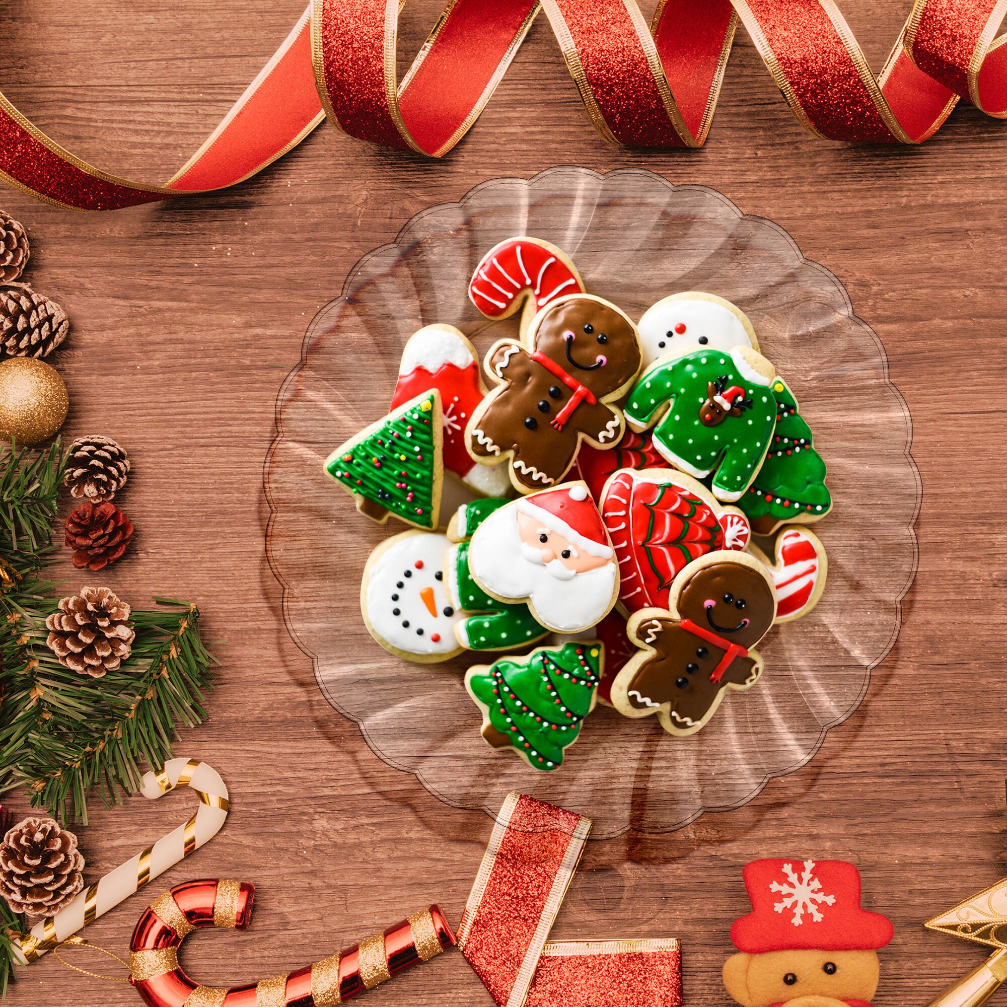 100 Pack Clear Fancy Plastic Plates Heavy Duty Elegant Smaller ...