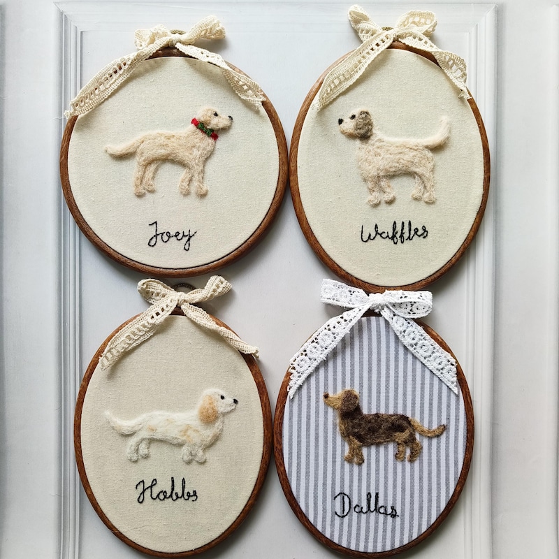 Felted Dog Wall Art - Etsy