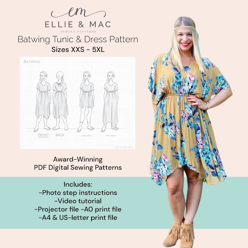 Tunic Sewing Pattern - Etsy