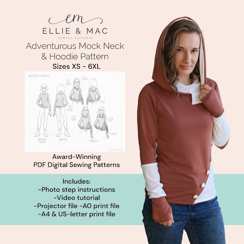 Hoodie Pattern - Etsy