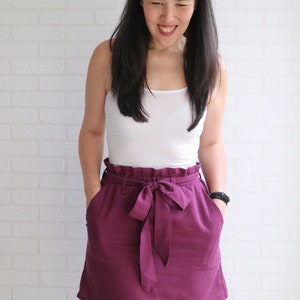Paperbag Skirt Sewing Pattern With Tutorial Size XXS - 5XL - Digital ...