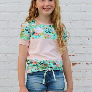Kids Color-block Tie Top Sewing Pattern: Sizes 6 Months to 14 (digital ...