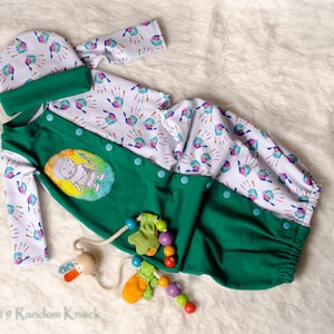 Baby Sleeper Gown & Cap Pattern - Digital PDF Sewing Pattern - Sizes ...