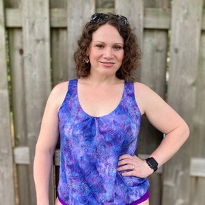 Tankini Swimsuit Sewing Pattern: Skirted Swimwear, Sizes XXS-6XL ...