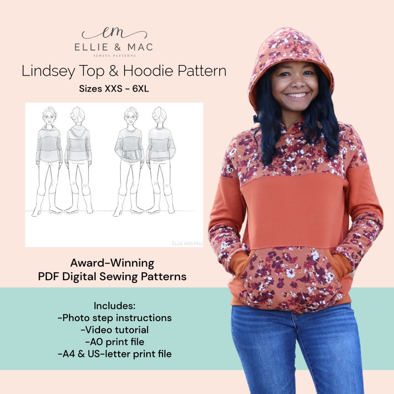 Hoodie Pattern - Etsy