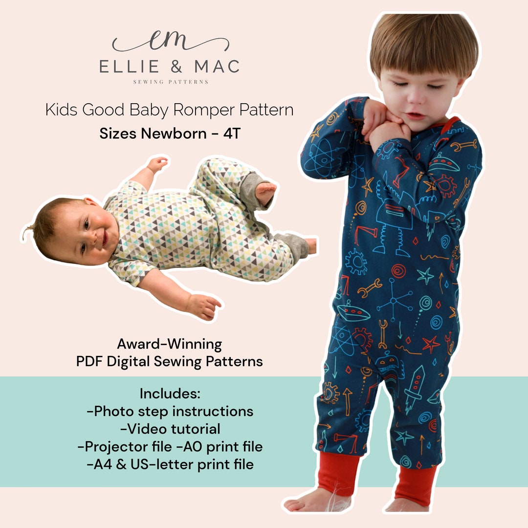Baby Romper Sewing Pattern: Newborn to 4T (digital PDF) - Etsy