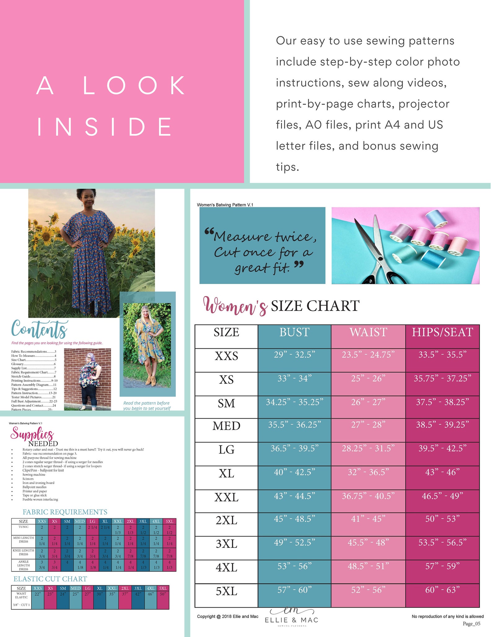 Batwing Tunic & Dress Sewing Pattern: Handkerchief Skirt (PDF Pattern ...
