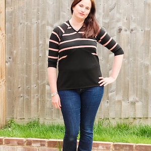 Color Block Raglan Sleeve Pattern PDF Sewing Pattern Sizes XXS 7XL ...