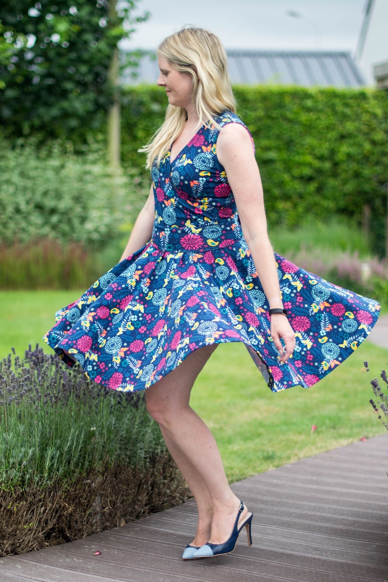 Wrap Dress Sewing Pattern: Twirl Skirt, XXS-5XL (PDF Pattern) - Etsy