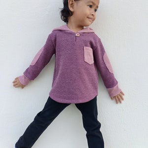 Kids Patch Hoodie Sewing Pattern: Beginner Knit Fabric (digital PDF) - Etsy