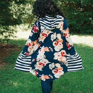 Hooded Cardigan Sewing Pattern: Hi-low Hem, Pockets (XXS-7XL) (PDF ...