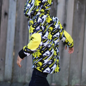 Kids Patch Hoodie Sewing Pattern: Beginner Knit Fabric (digital PDF) - Etsy