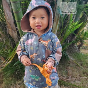 Kids Patch Hoodie Sewing Pattern: Beginner Knit Fabric (digital PDF) - Etsy