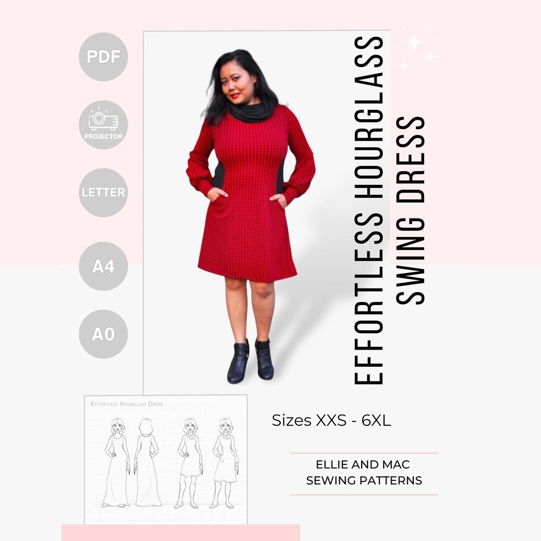 Hourglass Swing Maxi Dress Pattern PDF Sewing Pattern - Etsy