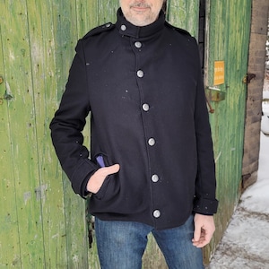 Woven Peacoat Jacket Pattern - PDF Sewing Pattern (straight Fit ...
