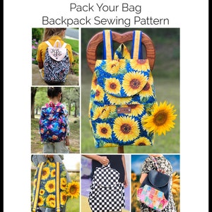 Backpack Sewing Pattern: Three Sizes - Ellie and Mac (digital PDF) - Etsy