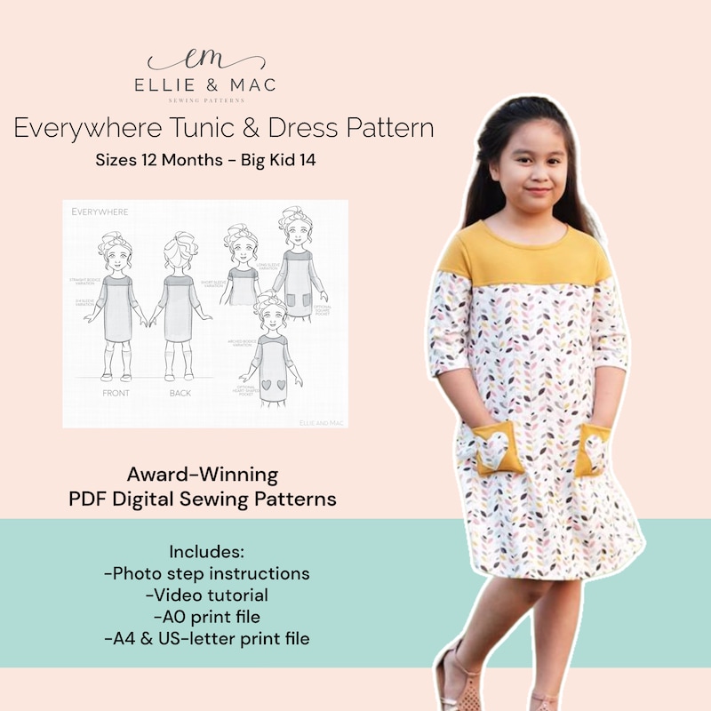 Kids Dress Pattern - Etsy