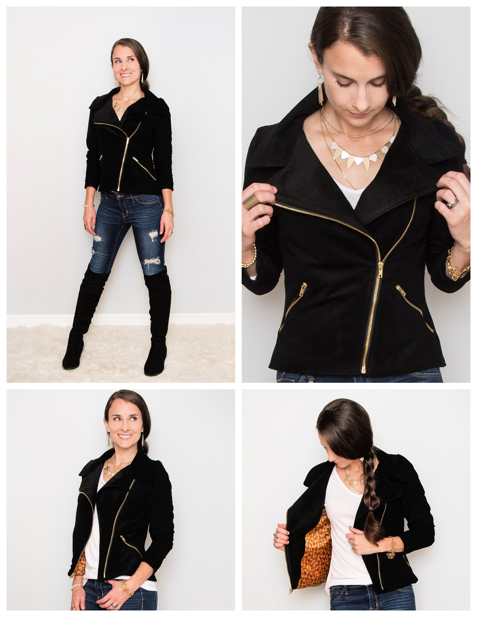 Modern Moto Jacket Sewing Pattern: XXS-5XL, Video Tutorial (PDF) - Etsy