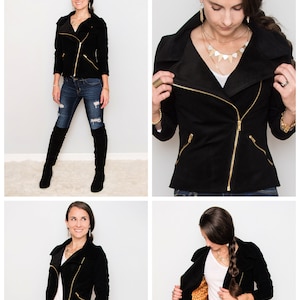 Modern Moto Jacket Sewing Pattern: XXS-5XL, Video Tutorial (PDF) - Etsy
