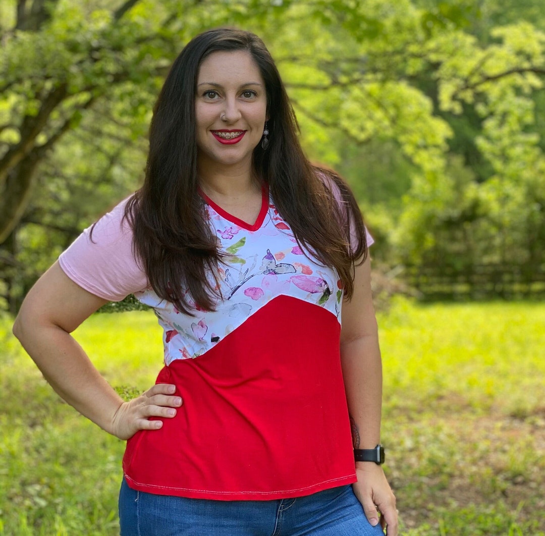 Color Block Raglan Sleeve Pattern PDF Sewing Pattern Sizes XXS 7XL ...