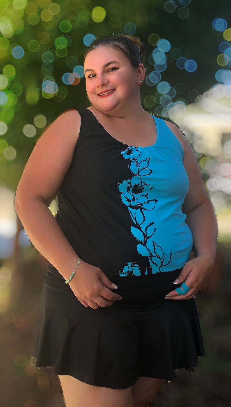 Tankini Swimsuit Sewing Pattern: Skirted Swimwear, Sizes XXS-6XL ...