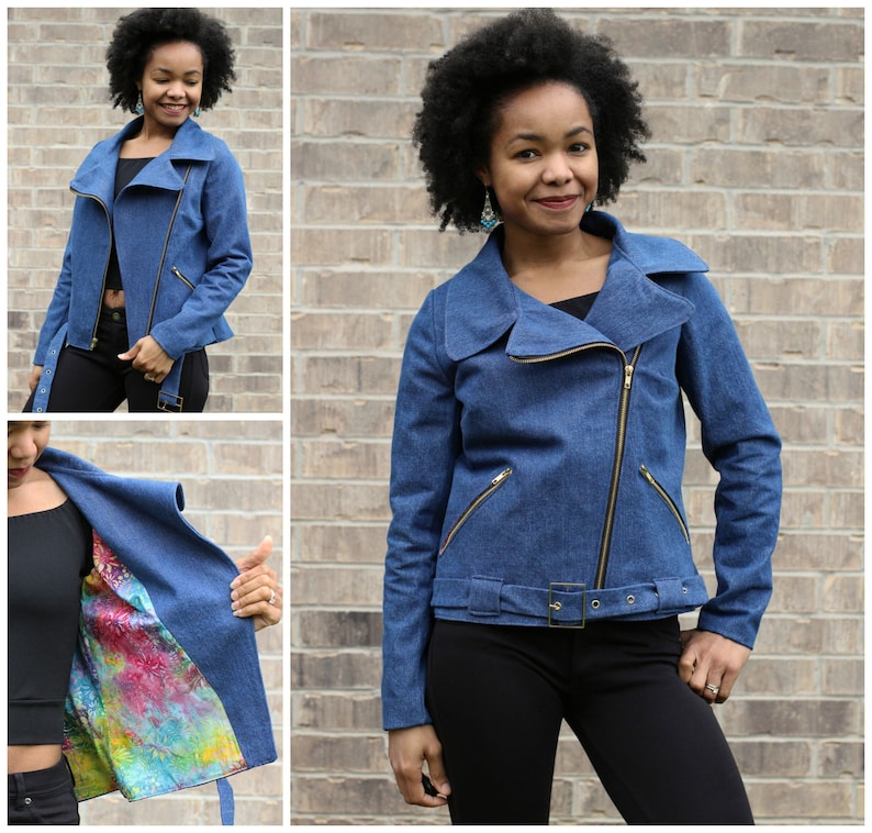 Modern Moto Jacket Sewing Pattern: XXS-5XL, Video Tutorial (PDF) - Etsy