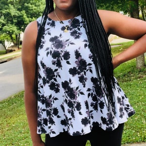 Lucy Swing Top Sewing Pattern: Easy Knit Tank (XXS-6XL) (PDF Pattern ...