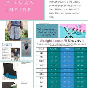 Active Shorts Sewing Pattern: Color Block Athletic Wear (sizes XS-5XL ...