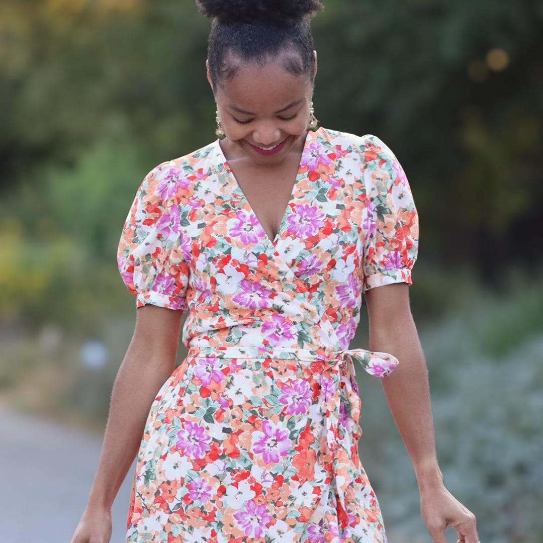 Woven Wrap Top & Dress Sewing Pattern: Leonie Design (PDF Pattern) - Etsy