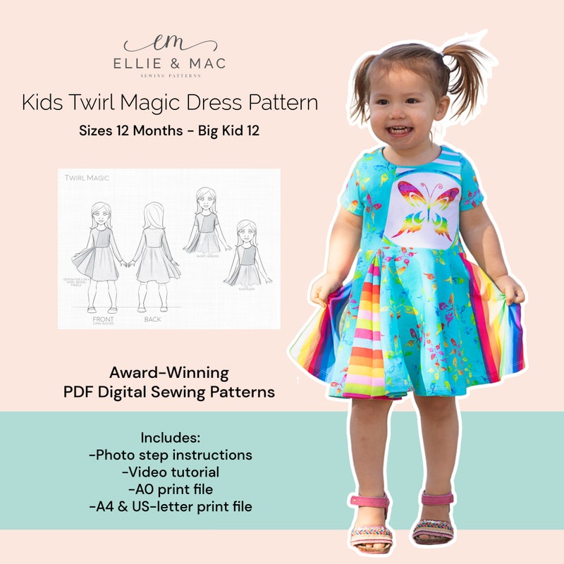 Twirl Dress Pattern - Etsy
