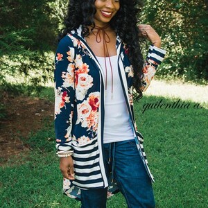 Hooded Cardigan Sewing Pattern: Hi-low Hem, Pockets (XXS-7XL) (PDF ...