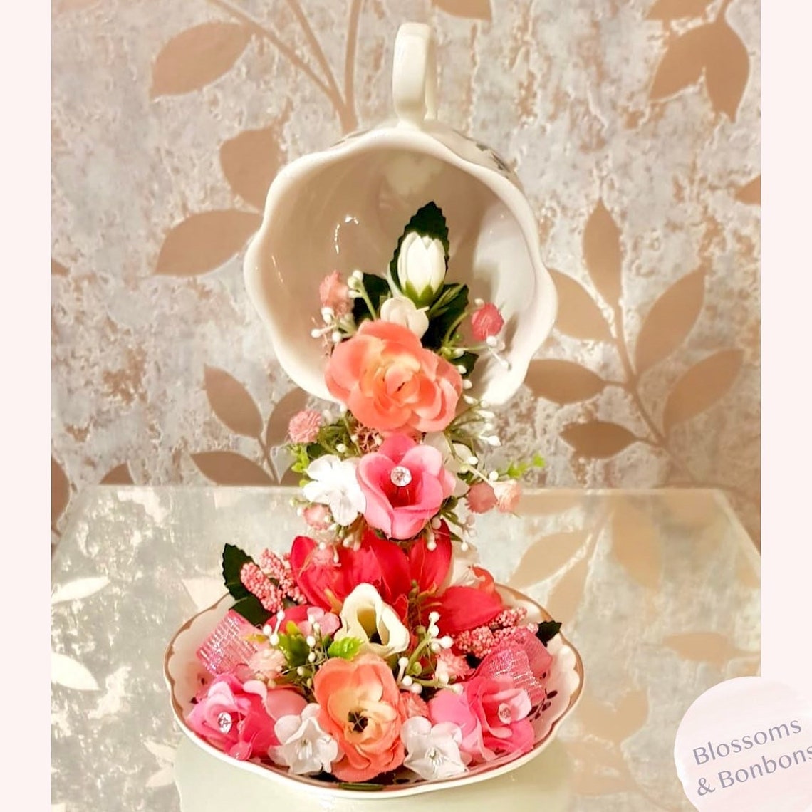 Afternoon Tea Floating Floral Teacup Artificial Flower - Etsy