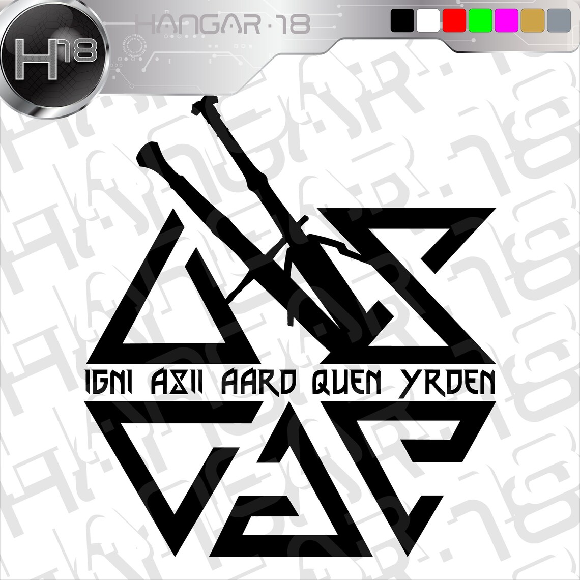 The Witcher Rune Sigils 5.5 Vinyl Decal | Etsy