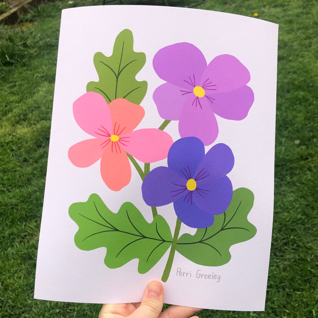 Large Flower Print - Etsy