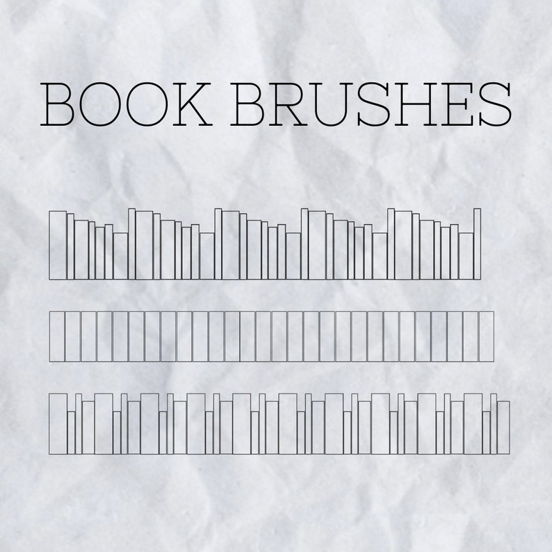 37 Library Inspired Procreate Stamps + 3 Book Brushes | Design ...