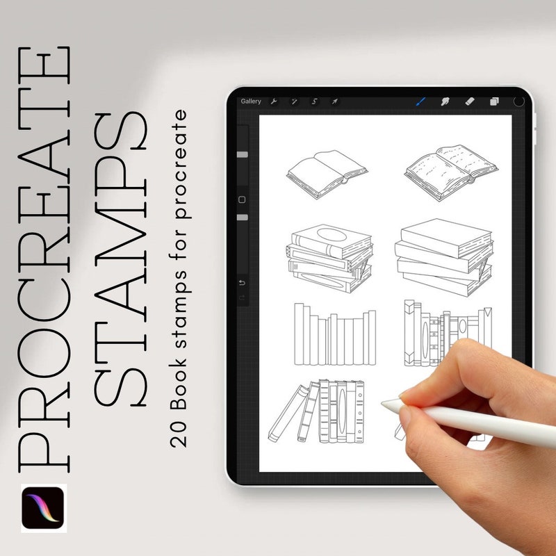 Book, Library Procreate - Etsy