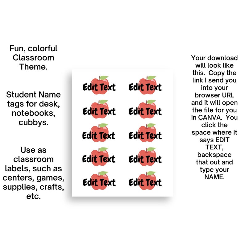 Classroom Labels, Cubby Name Tags, Labels for School, School Supply ...