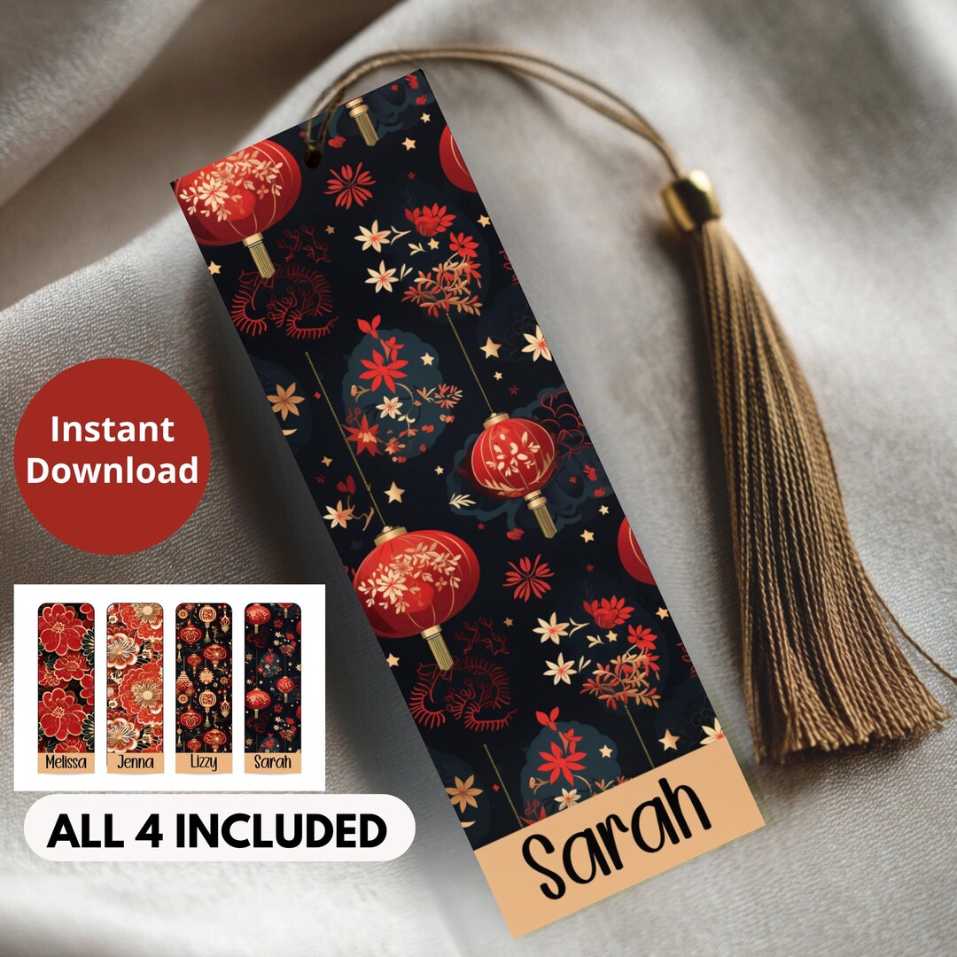 Lunar New Year Gifts, Bookmark Set, Chinese New Year, Bookmark ...