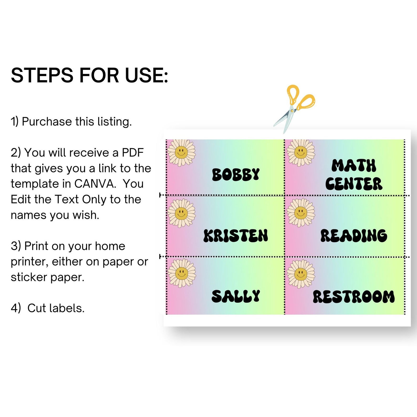 Cubby Name Tags, Kids School Labels, Classroom Labels, Name Stickers ...