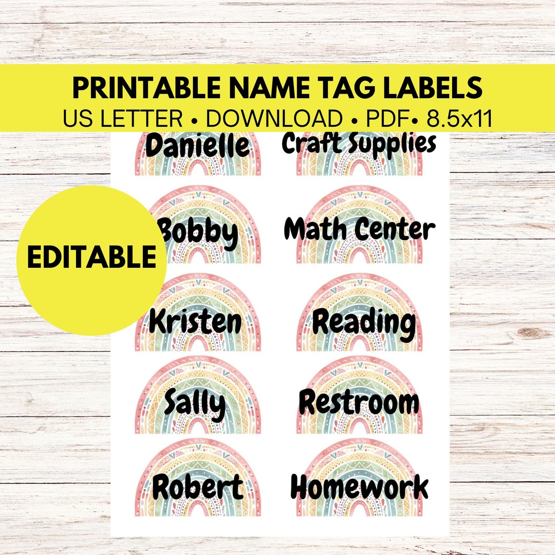 Classroom Labels, Name Stickers for School, Cubby Name Tags, Labels for ...
