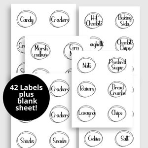 Pantry Labels Printable, Printable Pantry Label Stickers, Kitchen ...