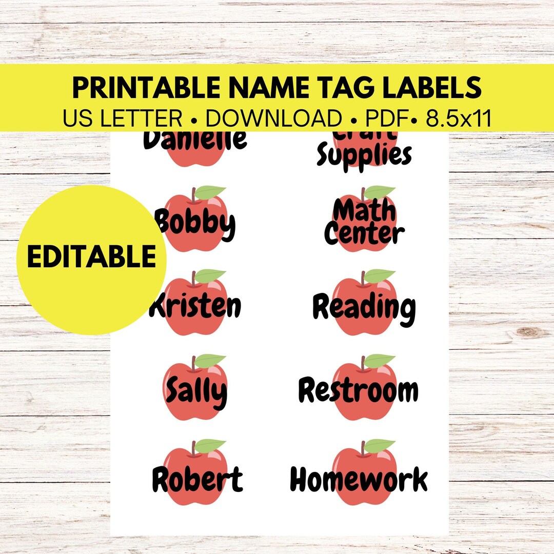 Classroom Labels, Cubby Name Tags, Labels for School, School Supply ...