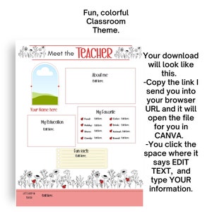 Meet the Teacher Template, First Day of School, Editable Back to School ...