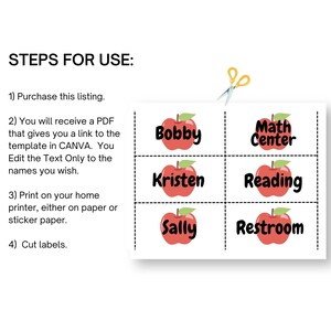 Classroom Labels, Cubby Name Tags, Labels for School, School Supply ...